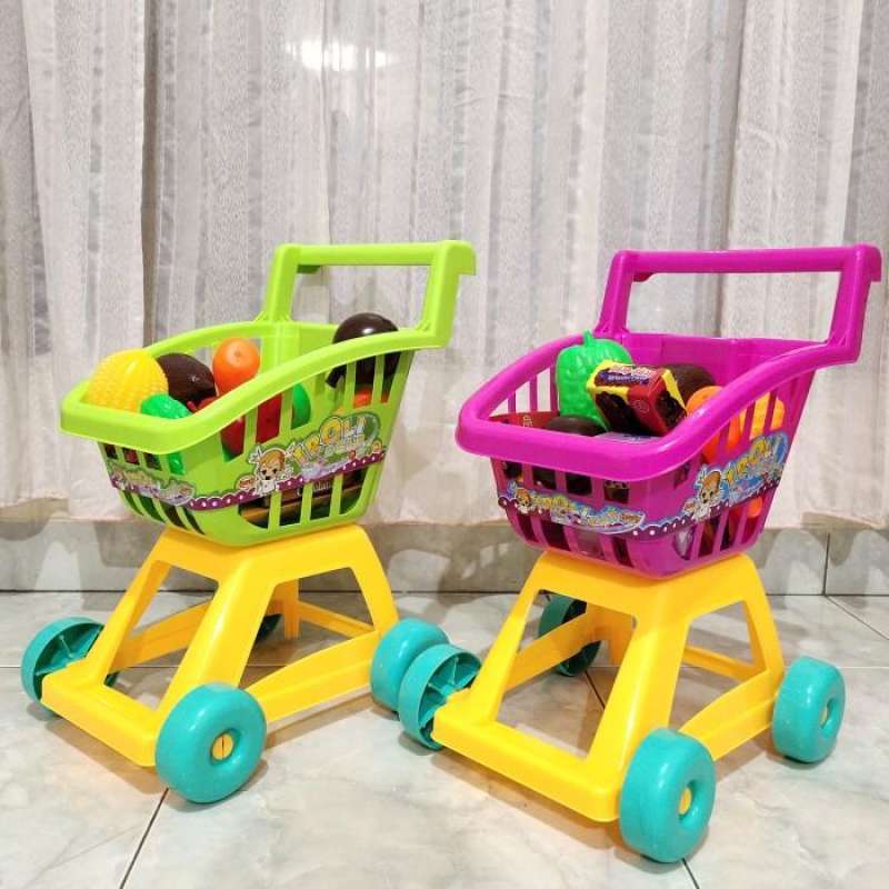 Jual Mainan Anak Troly Belanja Keranjang Supermarket Edukasi Anak di ...
