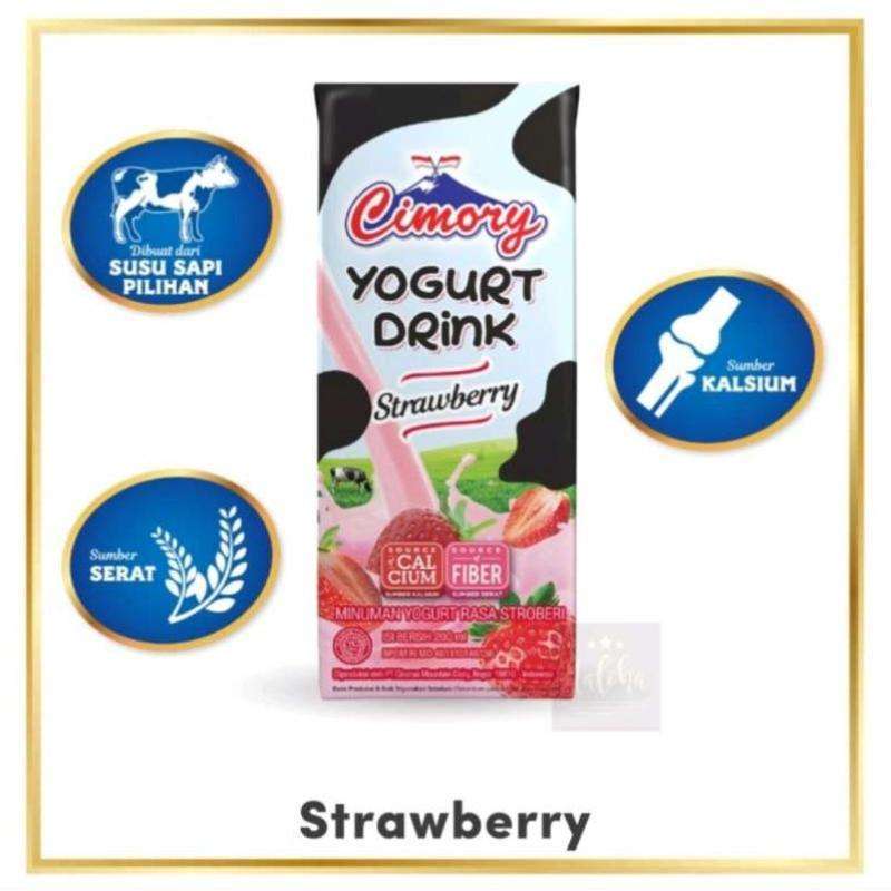 Jual Cimory yogurt drink strawberry 200ml 1 dus isi 24pcs Halal di Seller Gemilang Teknik ...