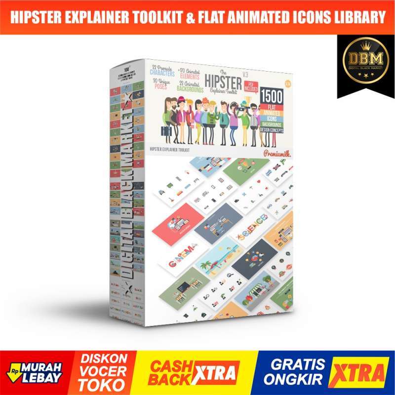 Promo Premium Builder - Hipster Explainer Toolkit & Flat Animated Icons Library - After Effects ...
