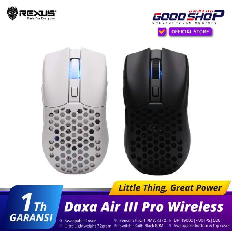 Jual Rexus Daxa Air III PRO Wireless / Daxa Air 3 - Gaming Mouse ...