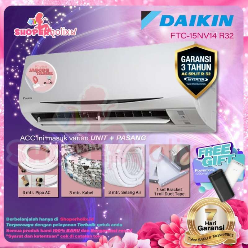 Jual Daikin FTC15NV14 Standart Thailand AC Split - Putih [1/2 PK] di Seller Shoperholix Id ...