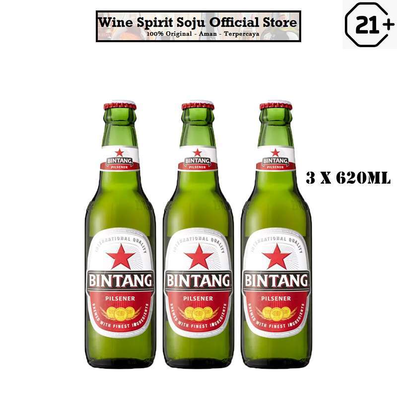 Promo 3 Bottle Bir Bintang 620 ml Diskon 5% di Seller ...