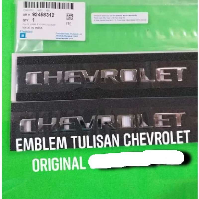 Jual Emblem Tulisan Chevrolet Untuk Semua Mobil Chevrolet Asli Original ...