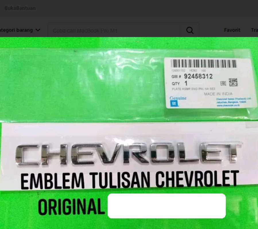Jual Emblem Tulisan Chevrolet Untuk Semua Mobil Chevrolet Asli Original ...