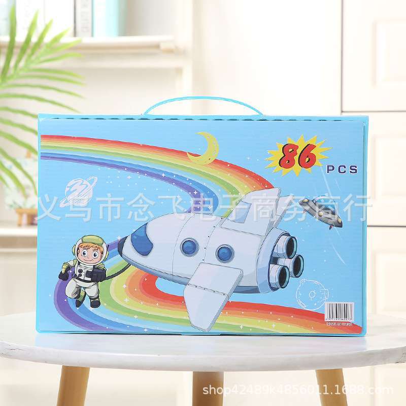 Jual COLORING STATIONARY CRAYON Art Set box 86 pcs / Alat tulis ...