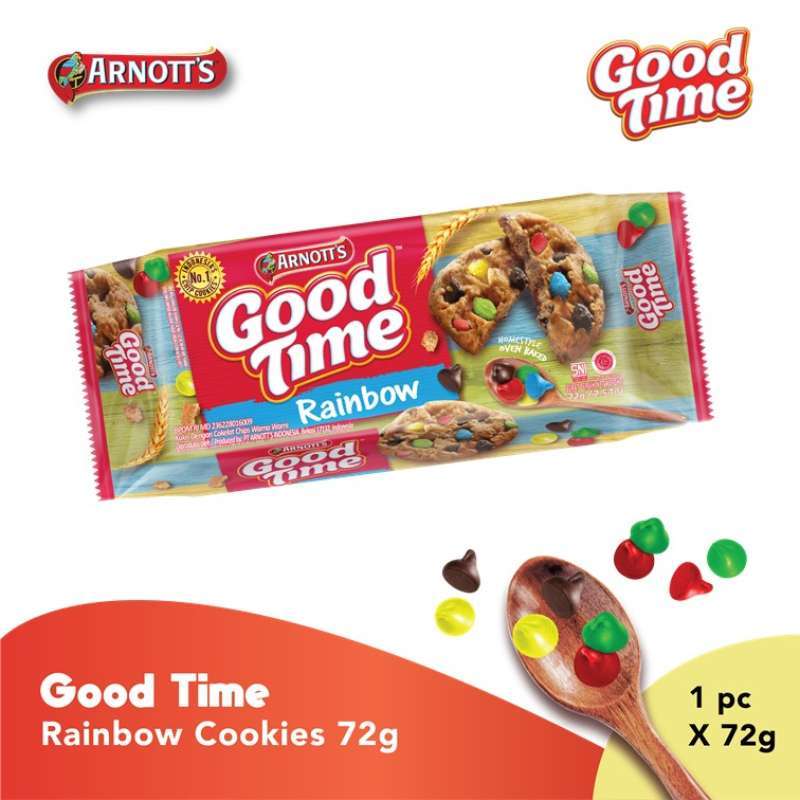 Jual Good Time Rainbow Chocochips Cookies Biskuit [72 g] di Seller ...
