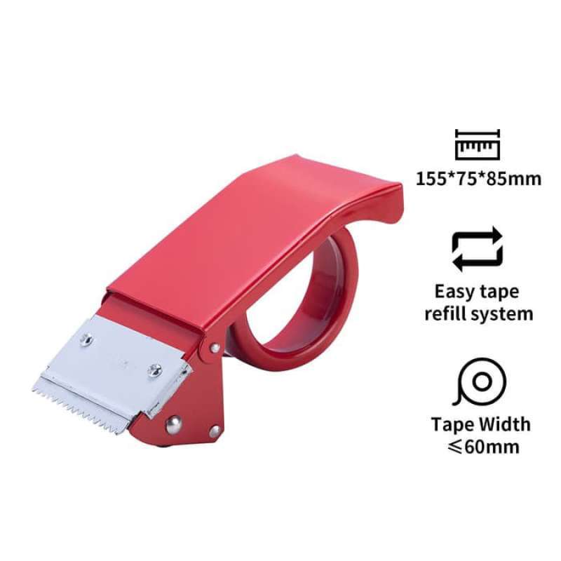 Jual Deli pemotong lakban besi 60mm tempat lakban roll tape dispenser ...