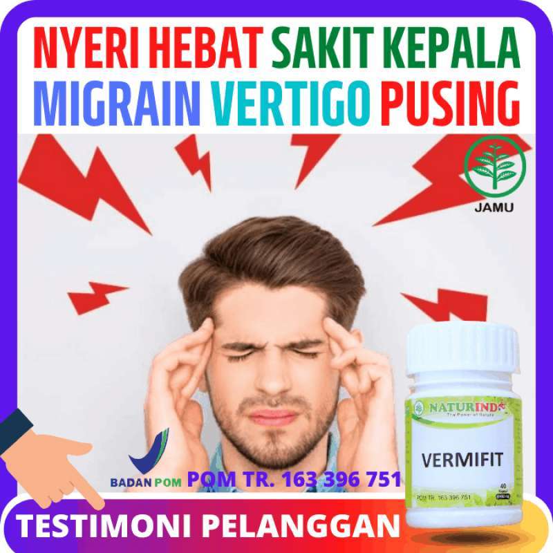 Promo ? VERMIFIT NATURINDO FIT [40 KAPSUL] OBAT VERTIGO SAKIT KEPALA ...