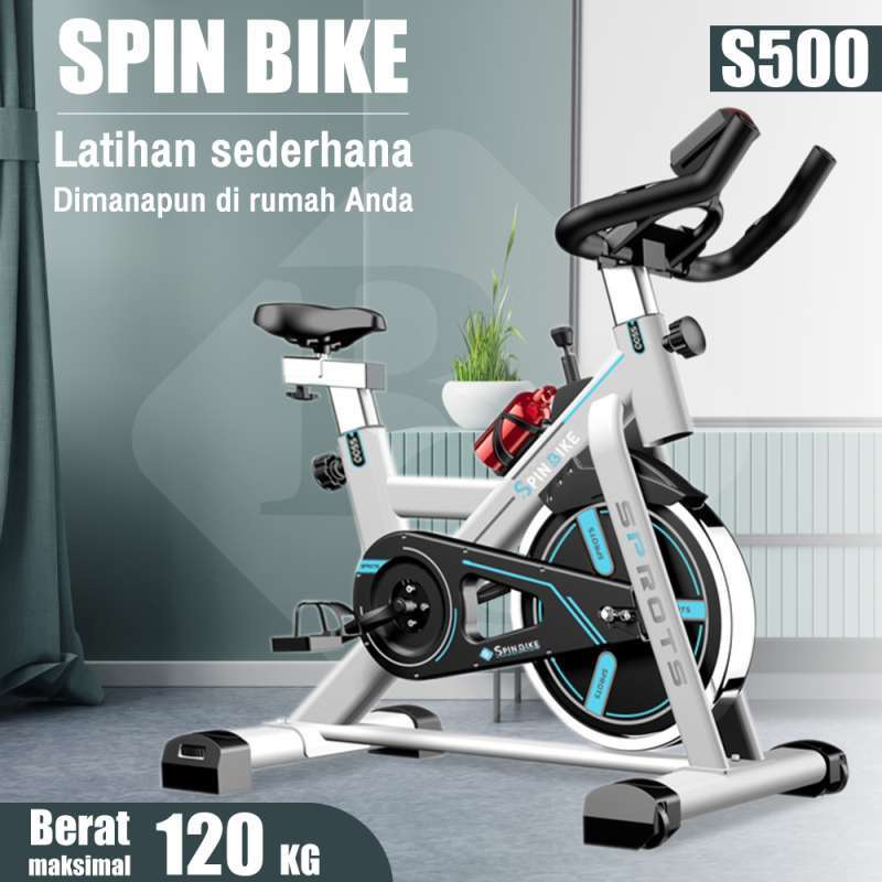 Jual B&G S-500 Sport Spin Bike Sepeda Fitness - White + Free Botol Air Minum - BLACK di Seller ...