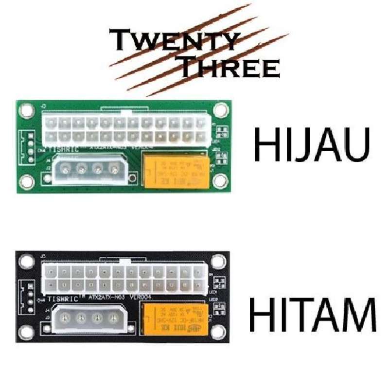 Jual Dual PSU Relay Adapter Power supply motherboard mining double mobo ...