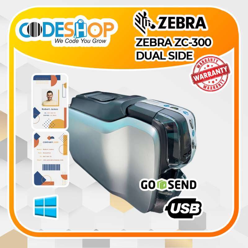 Jual ID CARD PRINTER ZEBRA ZC 300 SINGLE SIDE USB LAN di Seller CODESHOP SURABAYA BARAT ...