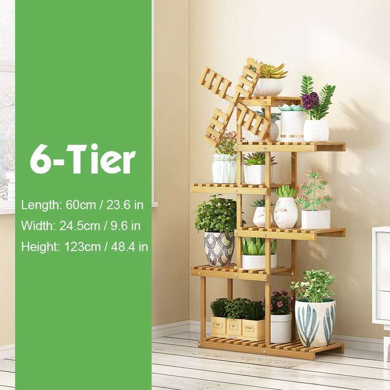 Jual Rak Tanaman Stand Rak Tanaman Organizer 6 Tier - kayu di Seller ...
