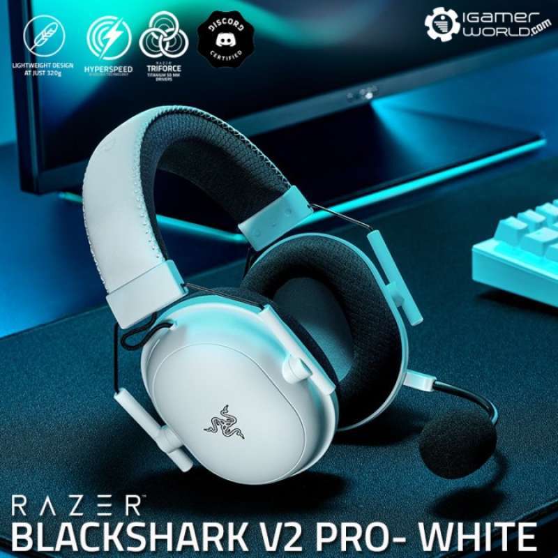 Jual Razer BlackShark V2 Pro White Hyperspeed Wireless Gaming Headset ...