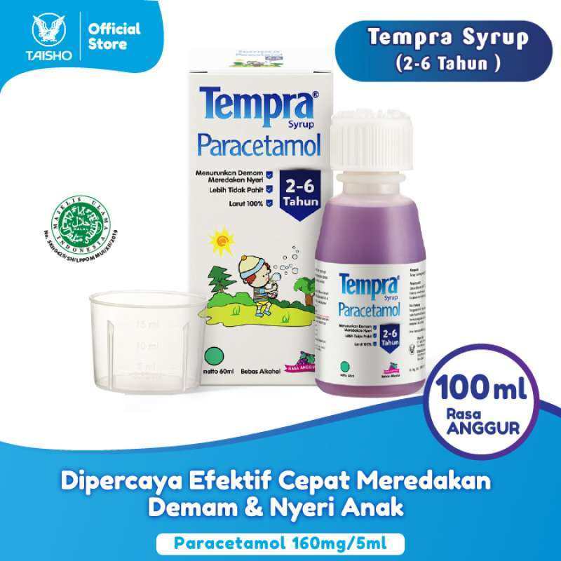 Jual Tempra Syrup Paracetamol Anak Anggur 100 ml di Seller Taisho ...