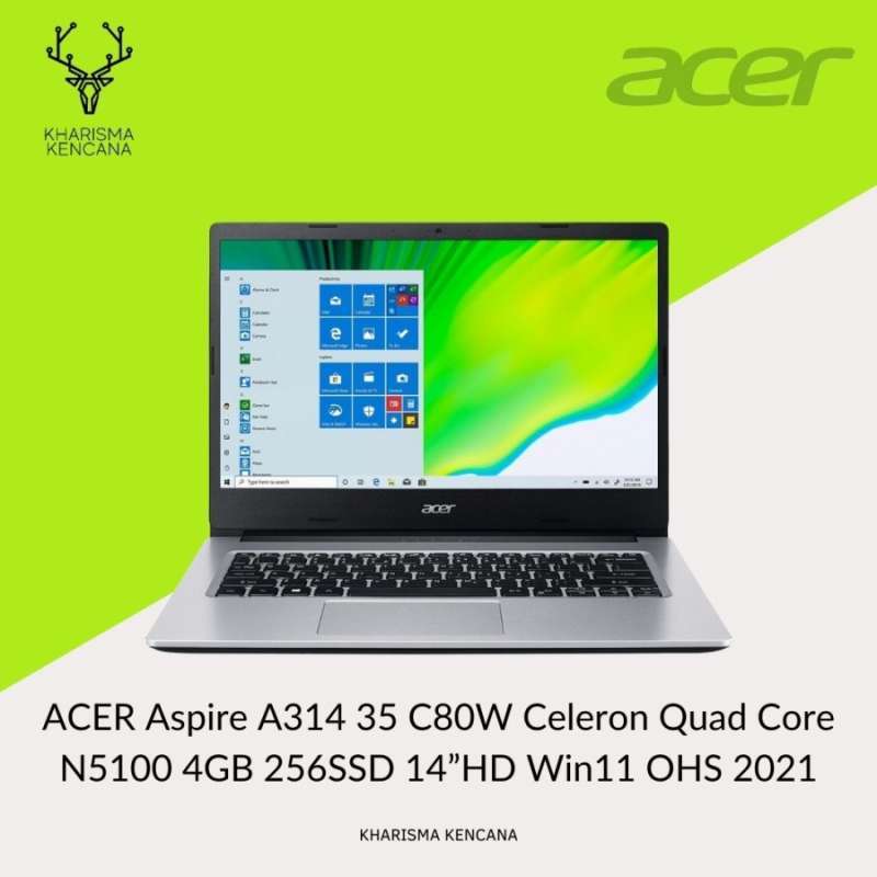 Jual Acer ASPIRE 3 A314 35 C80W Intel Quad Core N5100 4GB DDR4 SSD ...