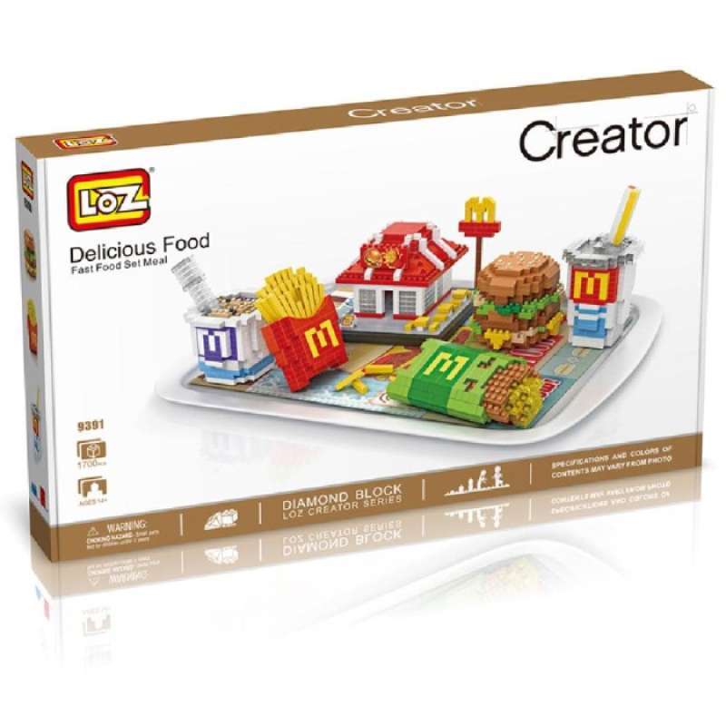 Jual Bricks Nano Block Loz Blocks Creator 9391 Fast Food Set Di Seller ...