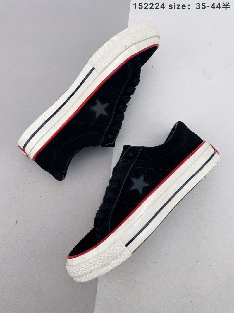 Jual The new black and red upper of converse one star is made of suede ...