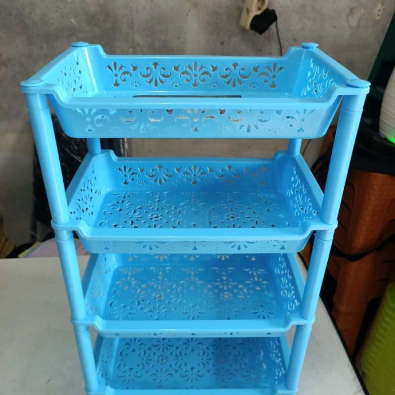 Promo rak mini plastik serbaguna 4 susun/ rak mini plastik Delta Diskon ...