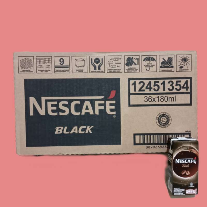 Jual Nescafe Black Coffee Uht Kopi Siap Minum 180ml [6 Kotak] Di Seller ...