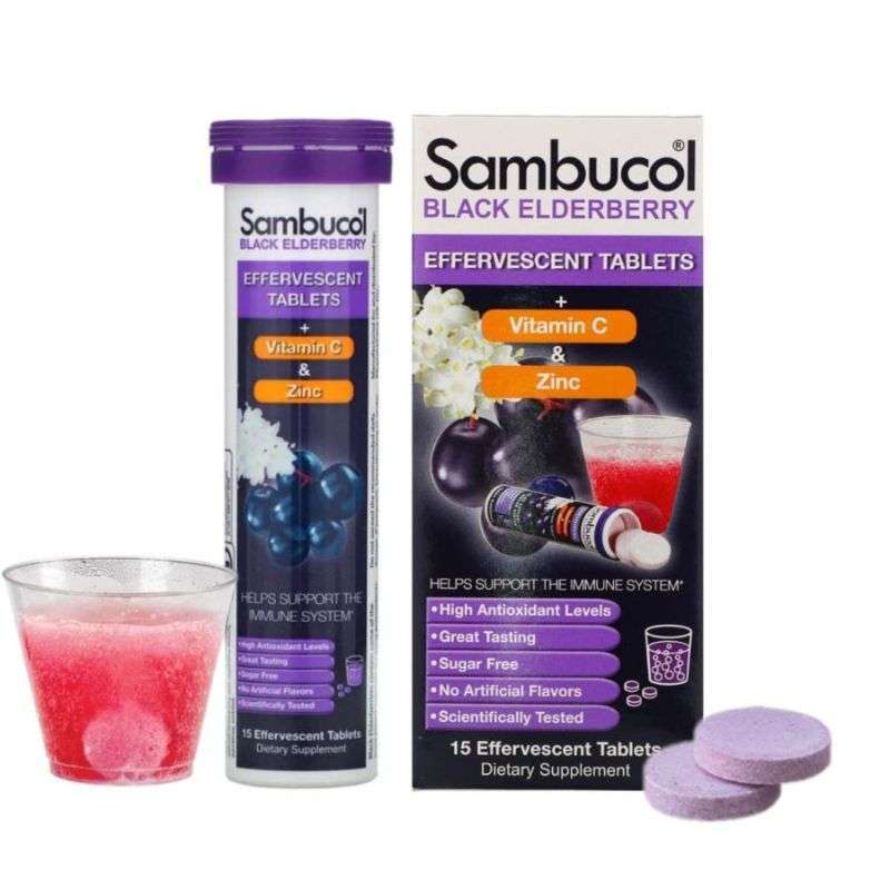 Jual Sambucol Immuno Forte Effervescent (US Version) 15 tabs EXP 06/22 ...