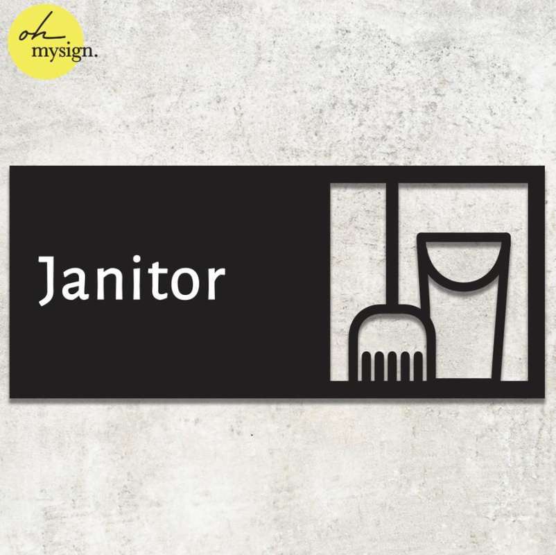 Jual Sign Janitor Akrilik | Acrylic Sign Modern | Sign Board di Seller ...