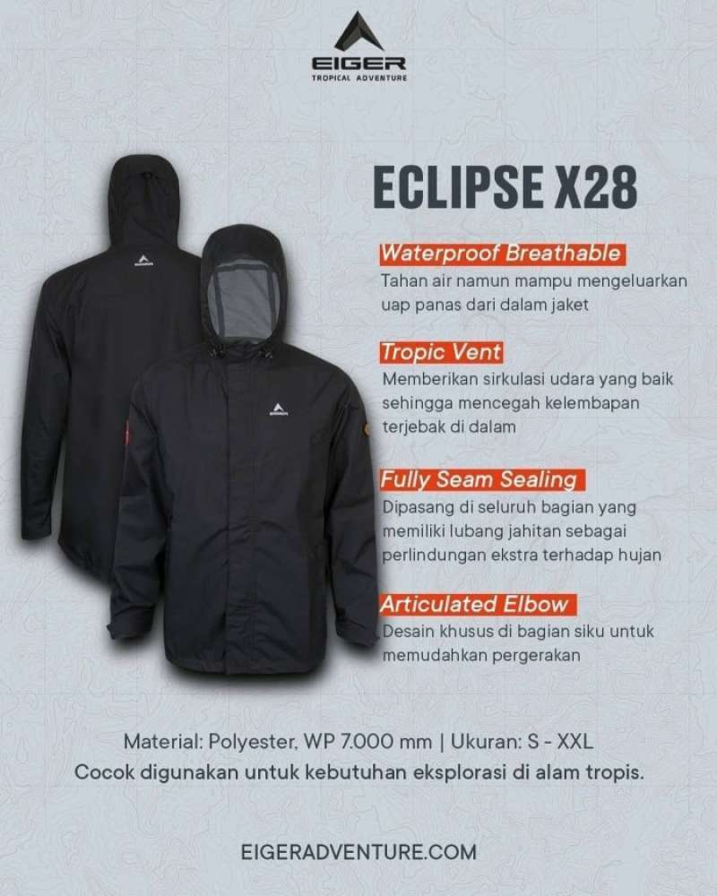 Jual Jaket Gunung Eiger Waterproof Eclipse X28 Gunung Hitam Original Di ...