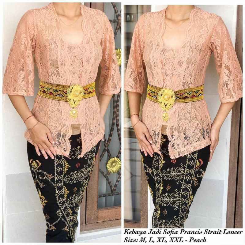 Jual (HANYA KEBAYA) Atasan Kebaya Brokat Sofia Perancis LONCER Strait ...