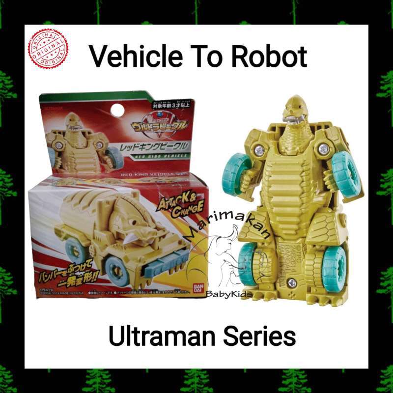 Promo Bandai Ultraman Attack Red King Vehicle Mainan Robot Anak ...