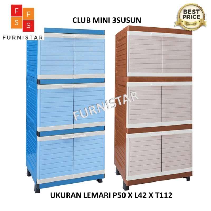 Jual ORIGINAL LEMARI PLASTIK CLUB MINI 3SUSUN / CLUB PLASTIC FURNITURE ...