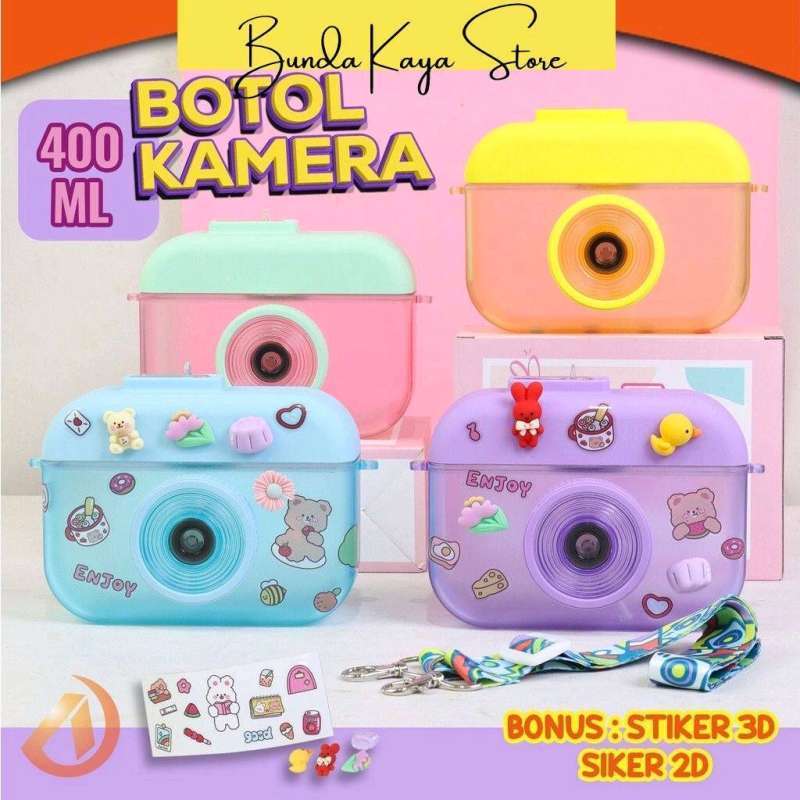 Jual Camera Bottle / Botol Kamera Unik / Botol Minum Anak Free Sticker ...
