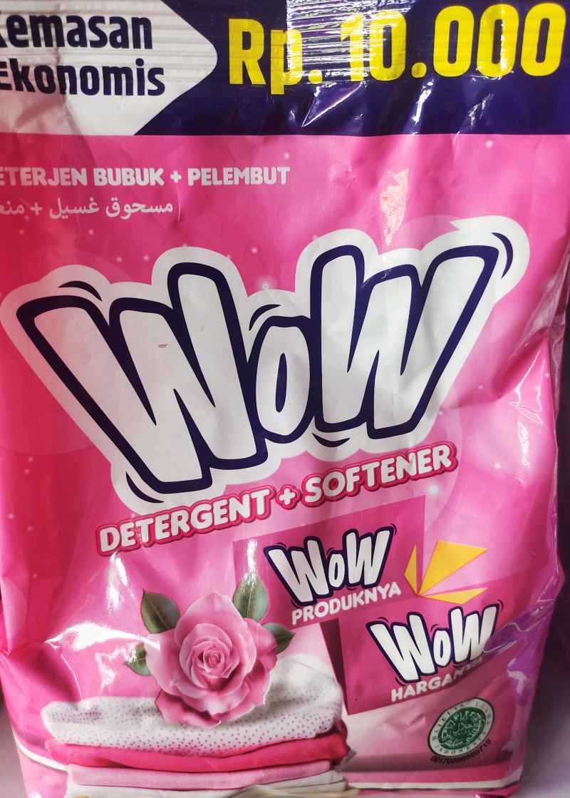 Jual Wow Deterjen+ softener Pencuci Pakaian kemasan ekonomis [650gr] di ...