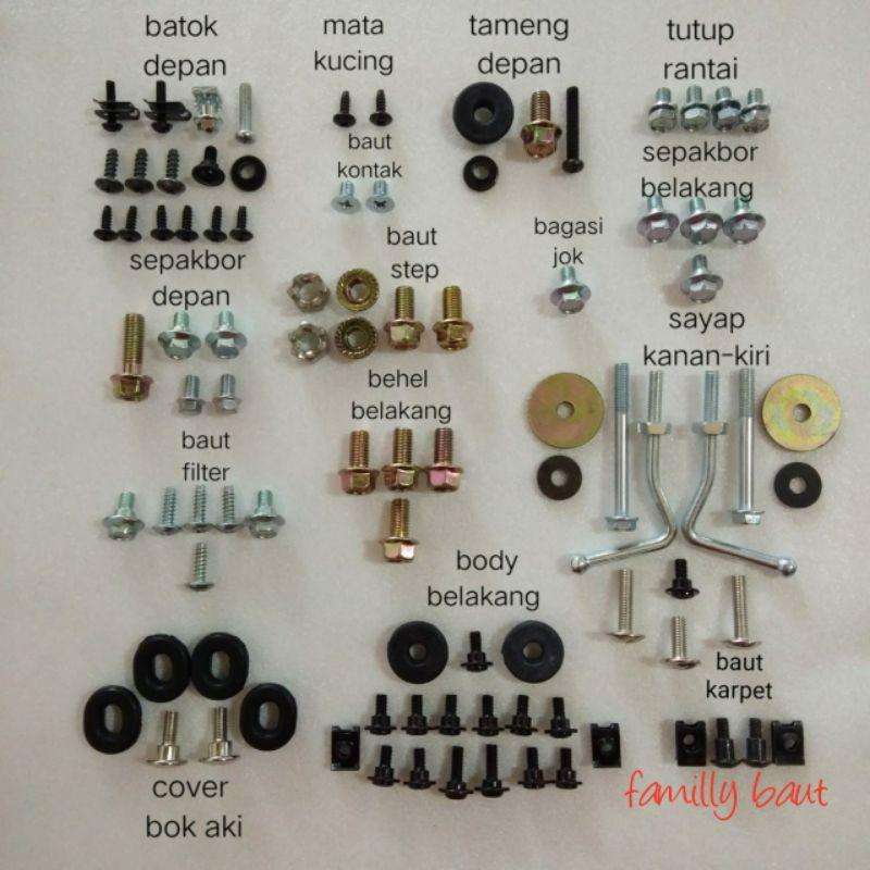 Jual Baut lengkap full body motor honda astrea grand di Seller ...