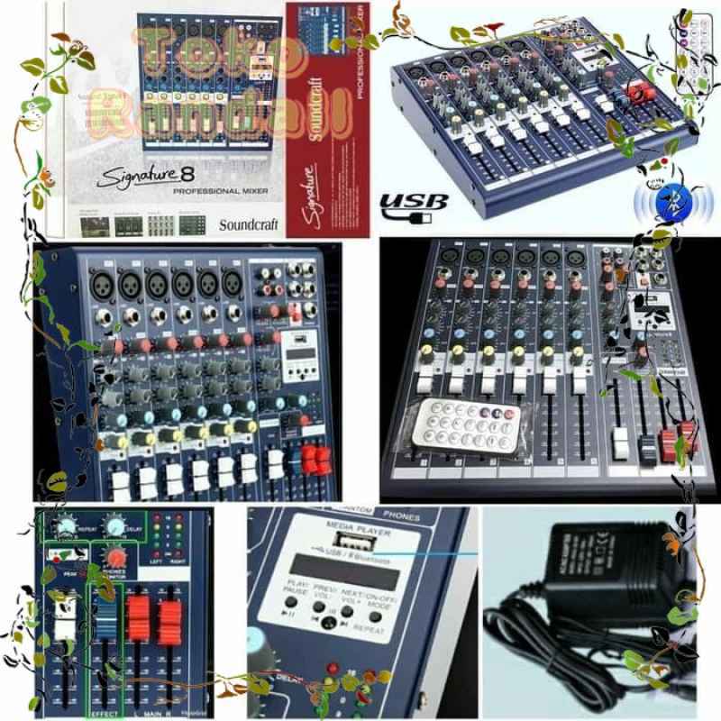 Jual Mixer Audio 8 Channel Soundcraft Signature 8 Fitur USB Bluetooth ...