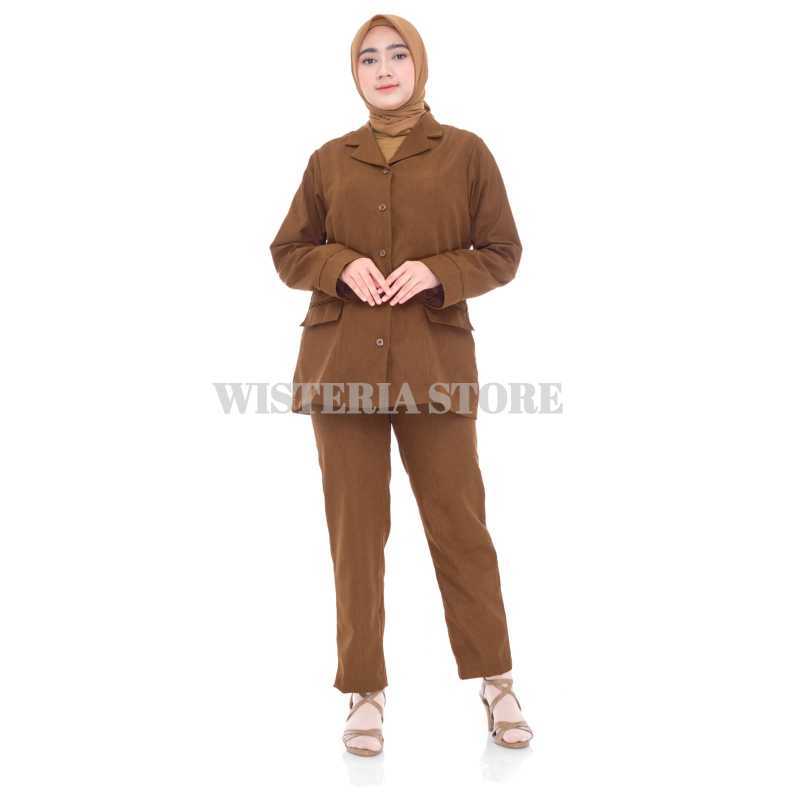 Jual setelan seragam pns wanita stelan seragam dinas guru stelan seragam pemda kerah blazer di ...