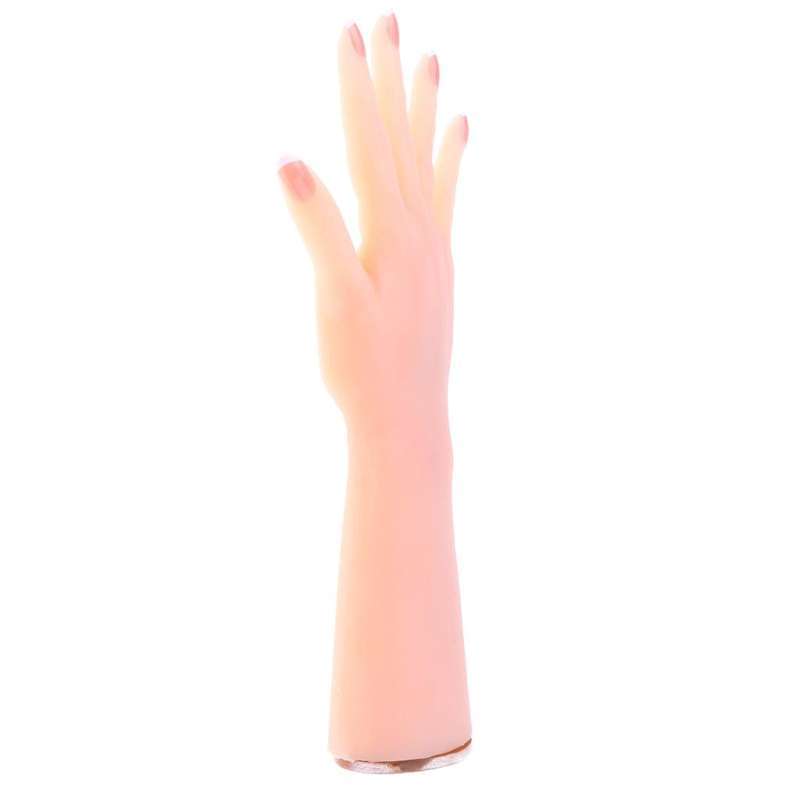 Jual Lifesize Female Silicon Hand Model Manicure Training Flexible ...