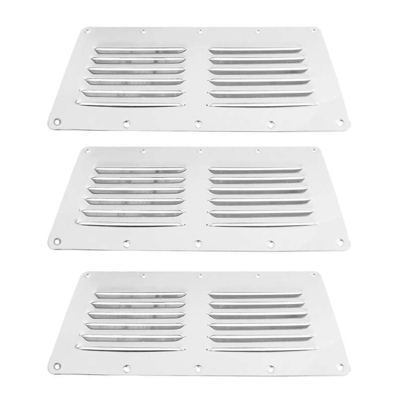 Jual 3 x White Metal Square Air Vent Louver Boat Ventilation Hatch ...