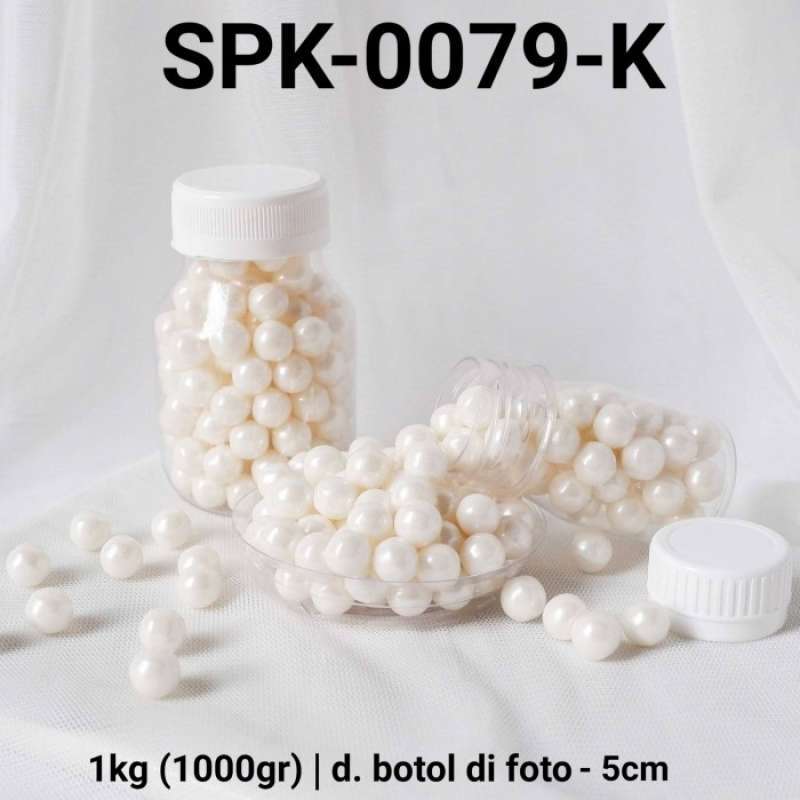 Jual SPK-0079-K Sprinkles sprinkle sprinkel 1kg 1 kg mutiara putih di ...