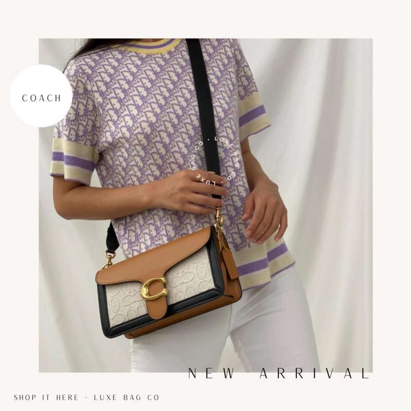 Jual Coach Tabby 26 in Colorblock Embossed Logo Canvas Leather ORIGINAL ...