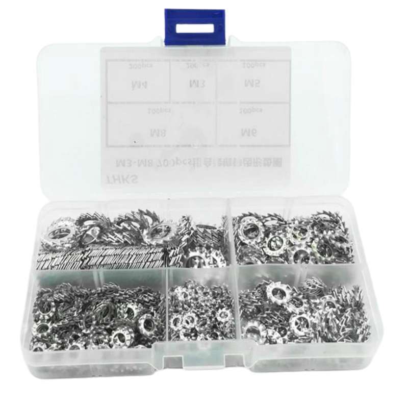 Promo Stainless Steel External Tooth Star Lock Washer Qty700 - M3/M4/M5 ...