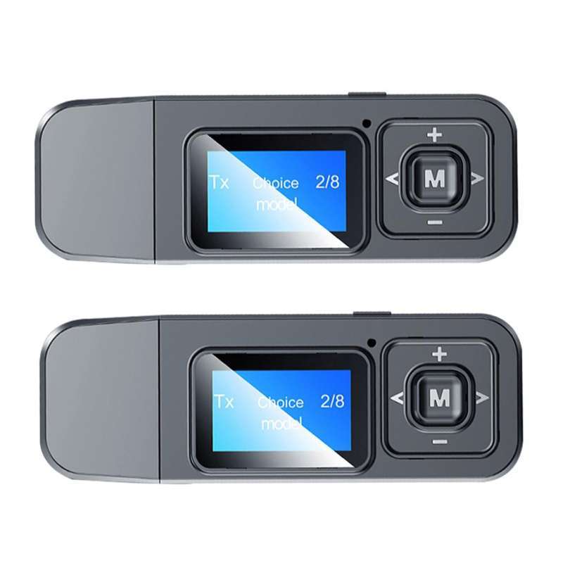 Promo 2x T12 USB Bluetooth 5.0 Audio Transmitter Receiver with LCD ...