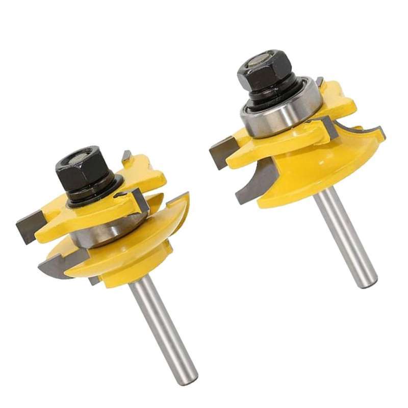 Promo 2/Set Rail Stile Router Bit Set 1/4Shank for round-over design ...