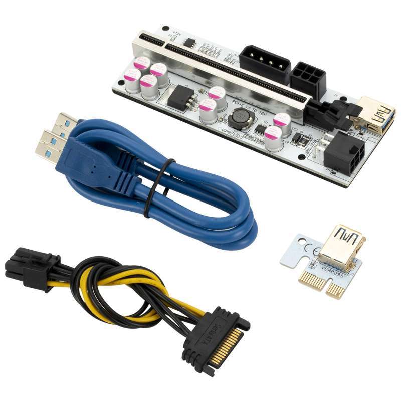 Jual USB 3.0 PCI-E Riser Card with 23.62'' USB 3.0 Cable 16x Riser ...