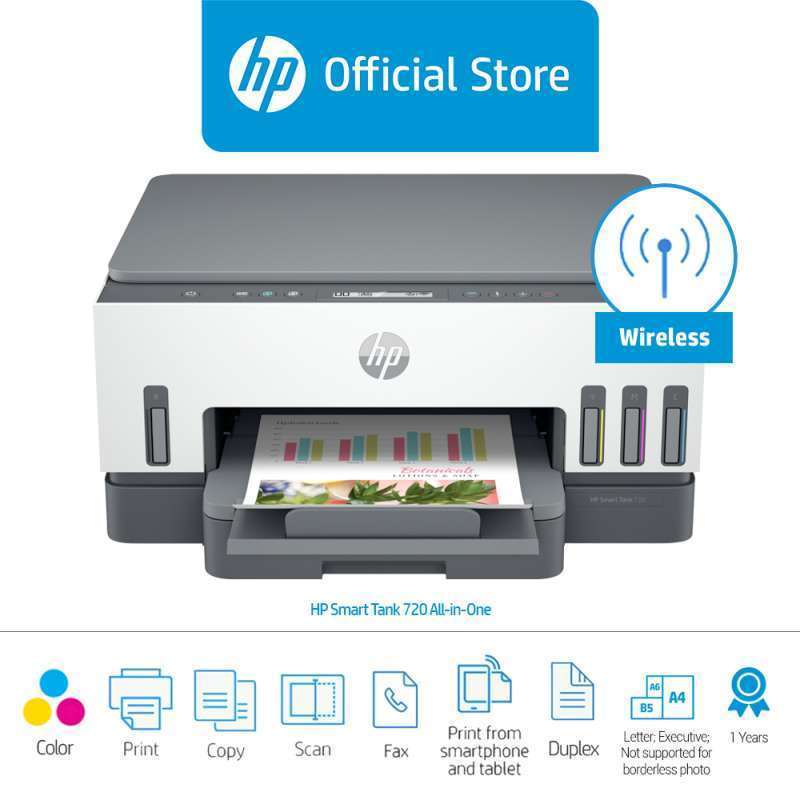 Promo HP Smart Tank 720 All-in-One Printer (6UU46A) / Color / Print ...