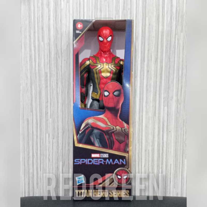 Jual Hasbro Marvel SPIDERMAN MERAH LABA EMAS Titan Hero Series 12 inch ...