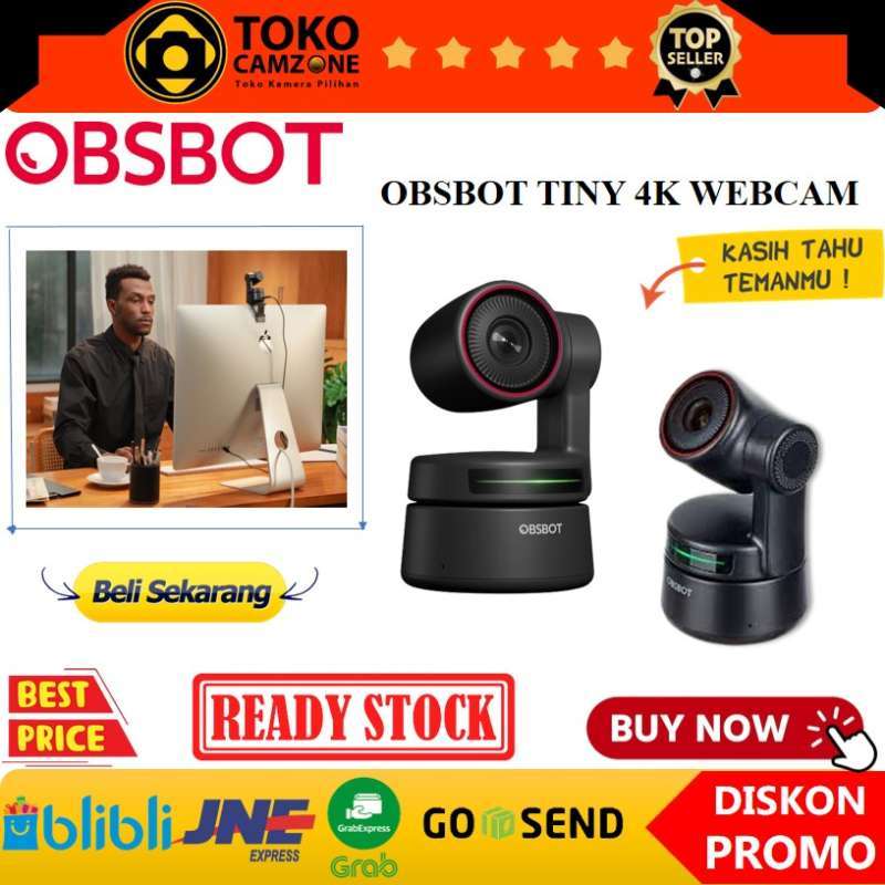Promo OBSBOT Tiny 4K AI-Powered PTZ 4K Webcam Diskon 10% di Seller Toko ...