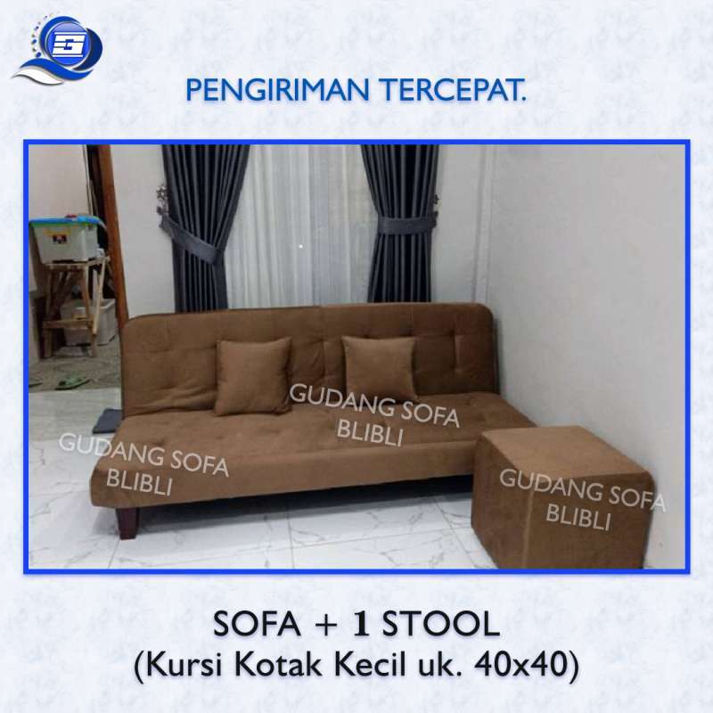 Promo Sofa Bed Minimalis. Bahan Bludru. Sofa lipat/sofa tidur/sofa ...