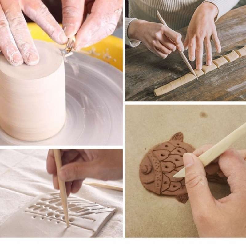 Jual Butsir Set 5 Alat Ukir Clay Tanah Liat Keramik Kayu Edukasi Anak ...