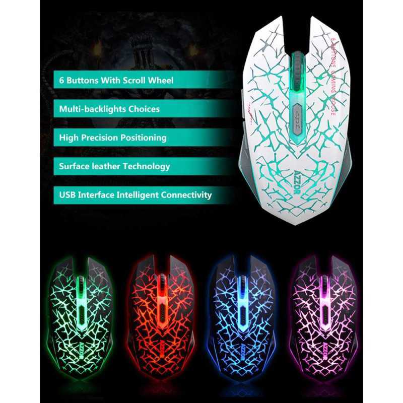 Jual Azzor Wireless Gaming Mouse Silent 2400 Dpi - M6 Biru Di Seller Toko Serba Diskon ...