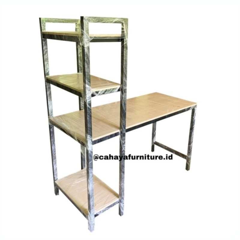 Jual Meja Kerja Rak Tingkat / Meja Rak Buku Murah / Meja Belajar Kode ...