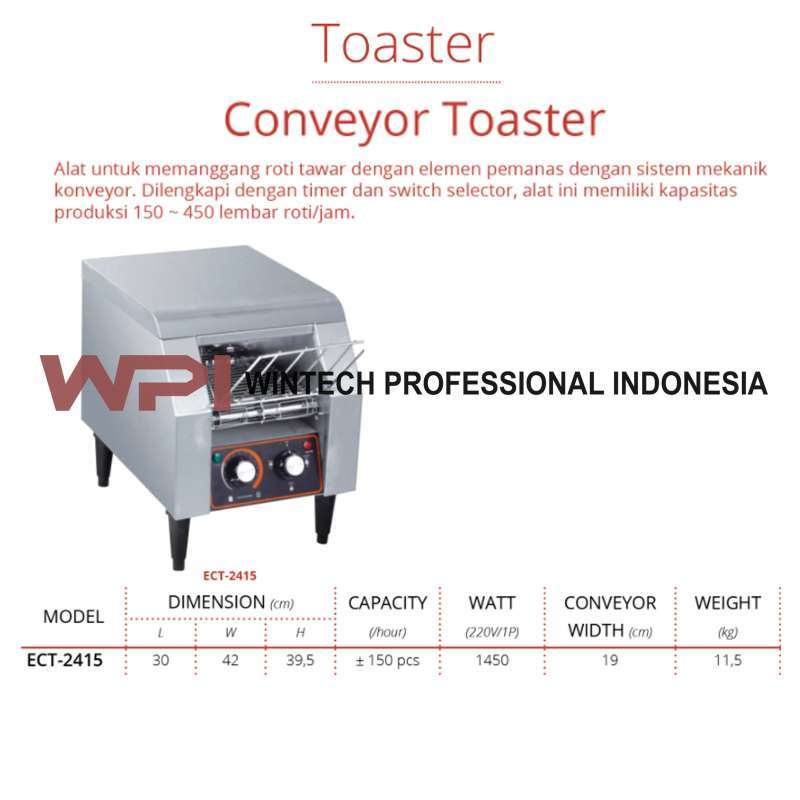Promo GETRA ECT-2415 ECT 2415 ECT2415 Conveyor Toaster Mesin Pembakar ...